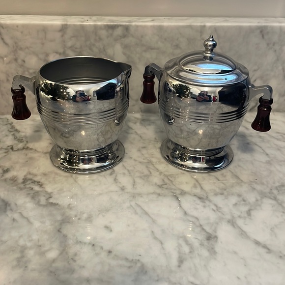 no brand | Kitchen | Vintage Art Deco Stainless Chrome Bakelite Sugar ...